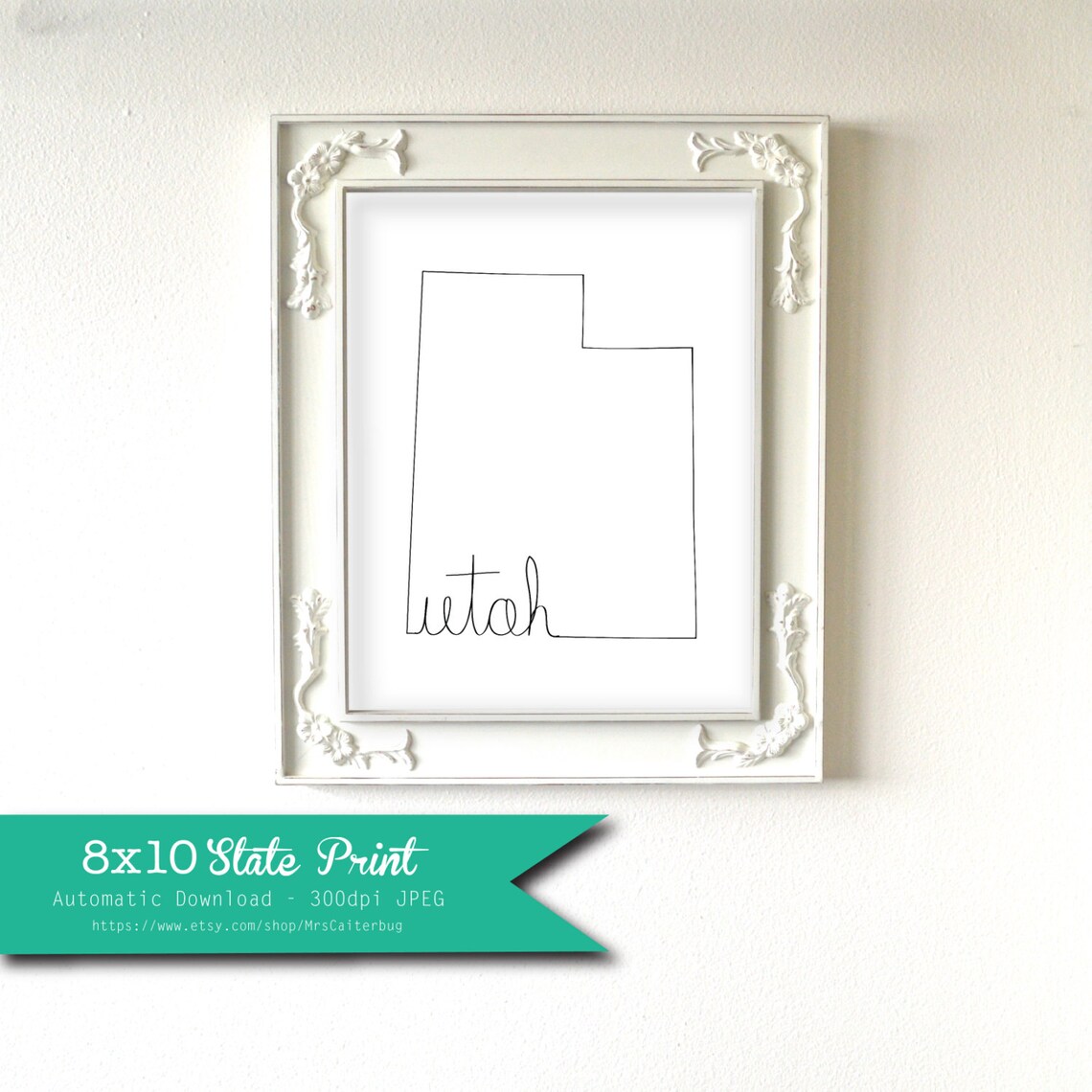 Printable Utah State Art Print 8x10 Digital Wall Art Gift - Etsy