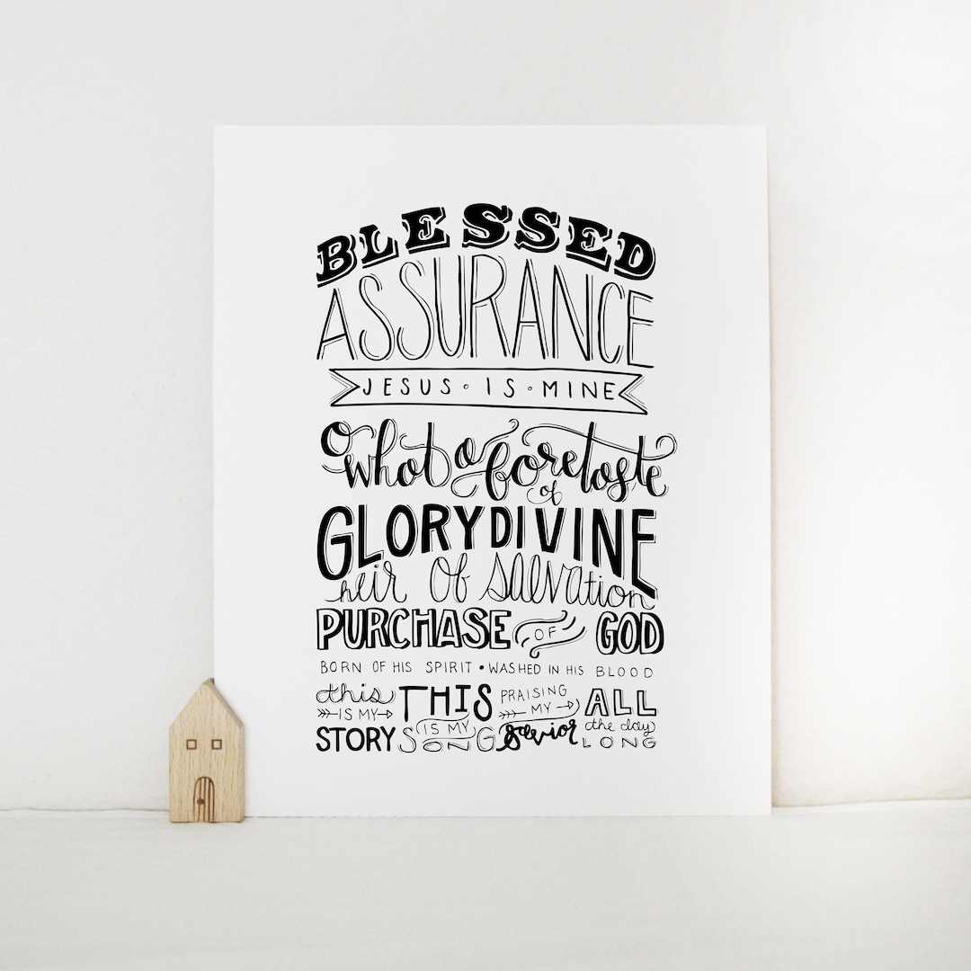 Blessed Assurance Printable Bible Verse Art Print 8x10 Digital Wall Art ...