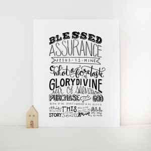 Blessed Assurance Printable Bible Verse Art Print 8x10 Digital Wall Art ...