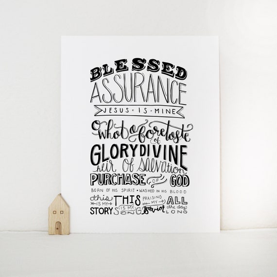 Blessed Assurance Printable Bible Verse Art Print 8x10 Digital - Etsy