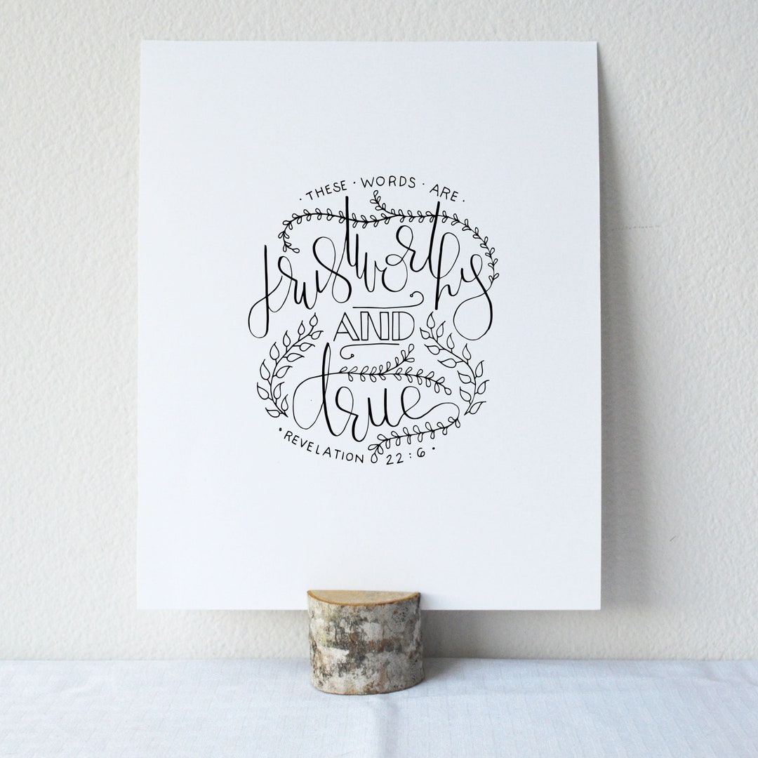 Revelation 22:6 Printable Bible Verse Art Print 8x10 Digital Wall Art ...