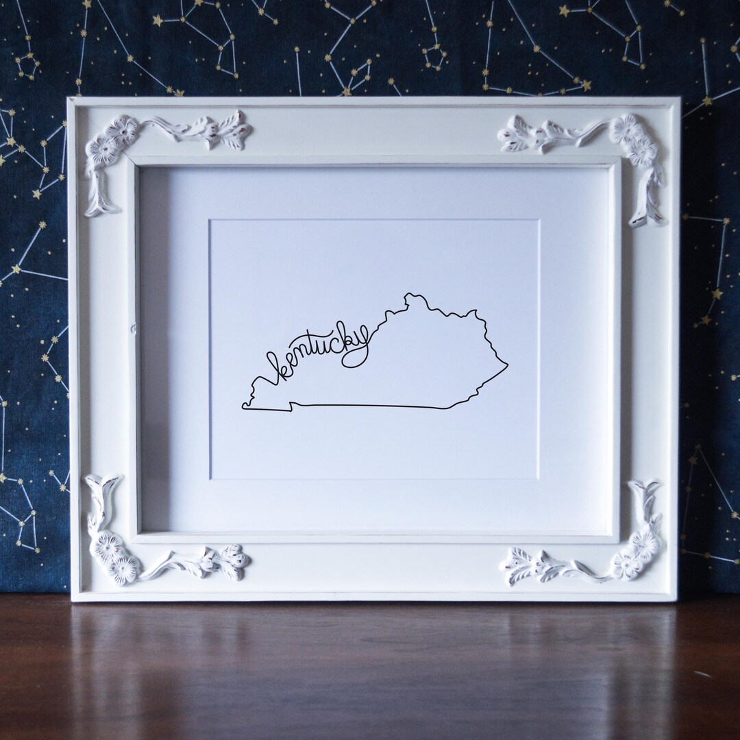 Printable Kentucky State Art Print Digital Wall Art Gift - Etsy