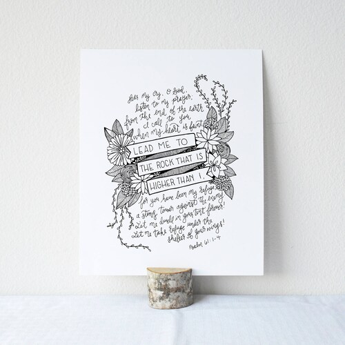 Psalm 4:8 Printable Bible Verse Art Print 8x10 Digital Wall | Etsy