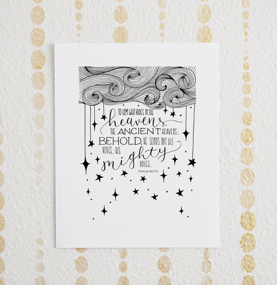 Psalm 68:33 Printable Bible Verse Art Print 8x10 Digital Wall - Etsy