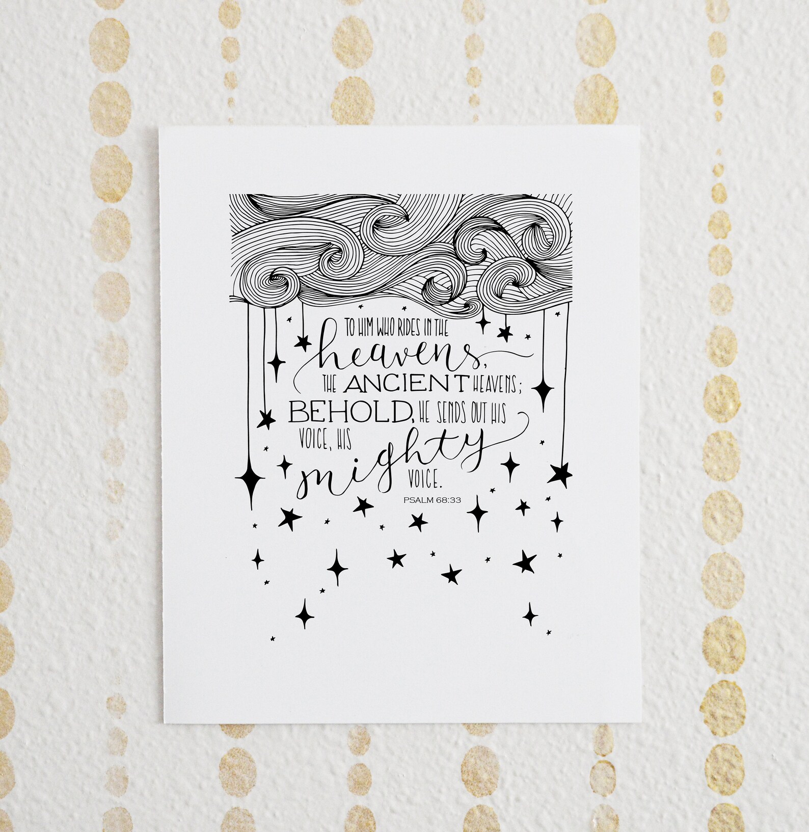 Psalm 68:33 Printable Bible Verse Art Print 8x10 Digital Wall - Etsy