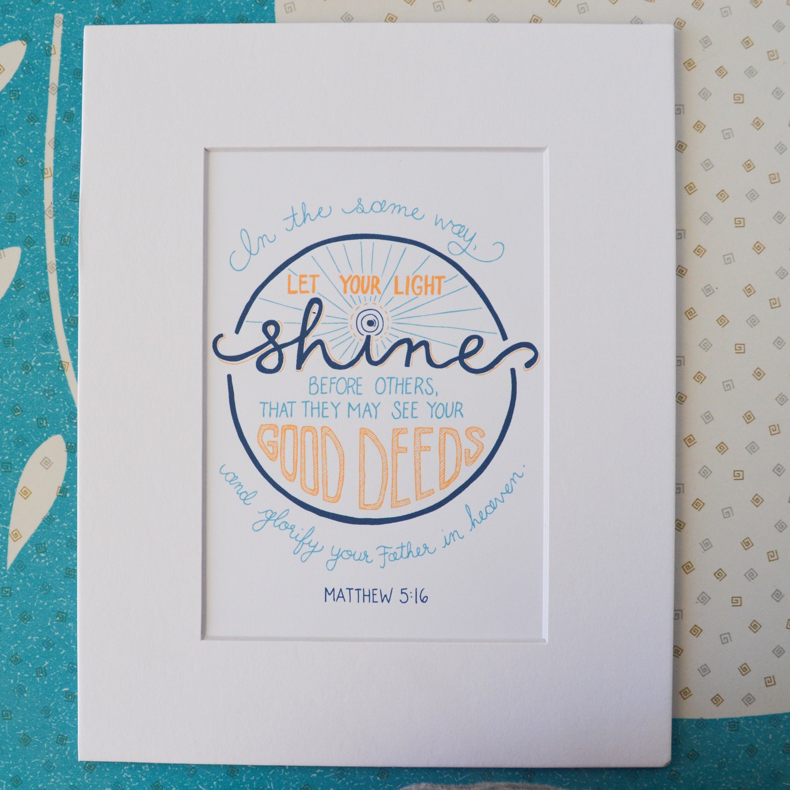 Matthew 5:16 Print Bible Verse Art 5x7 Digital Wall Art Gift - Etsy