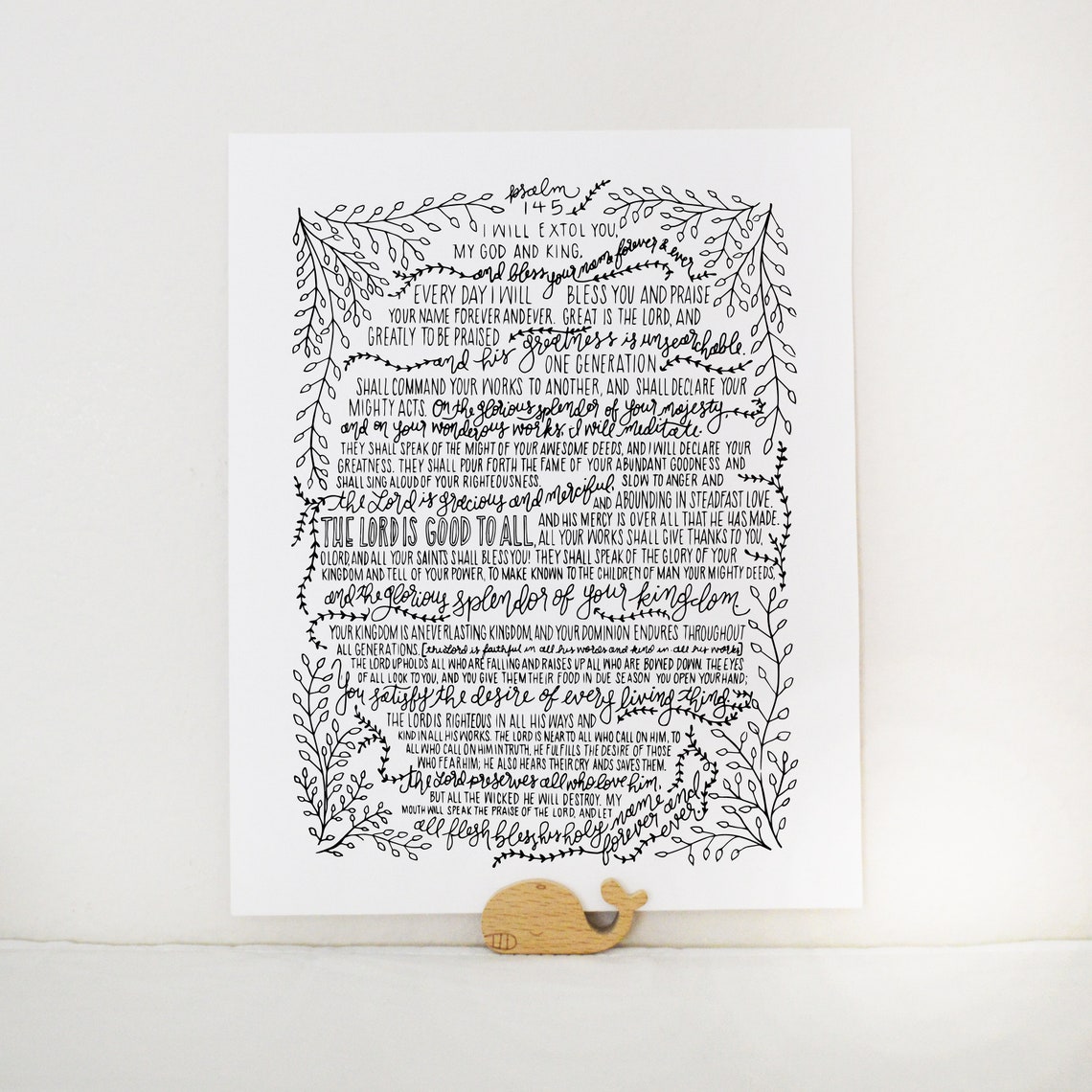 Psalm 145 Printable Bible Verse Art Print 8x10 Digital Wall | Etsy