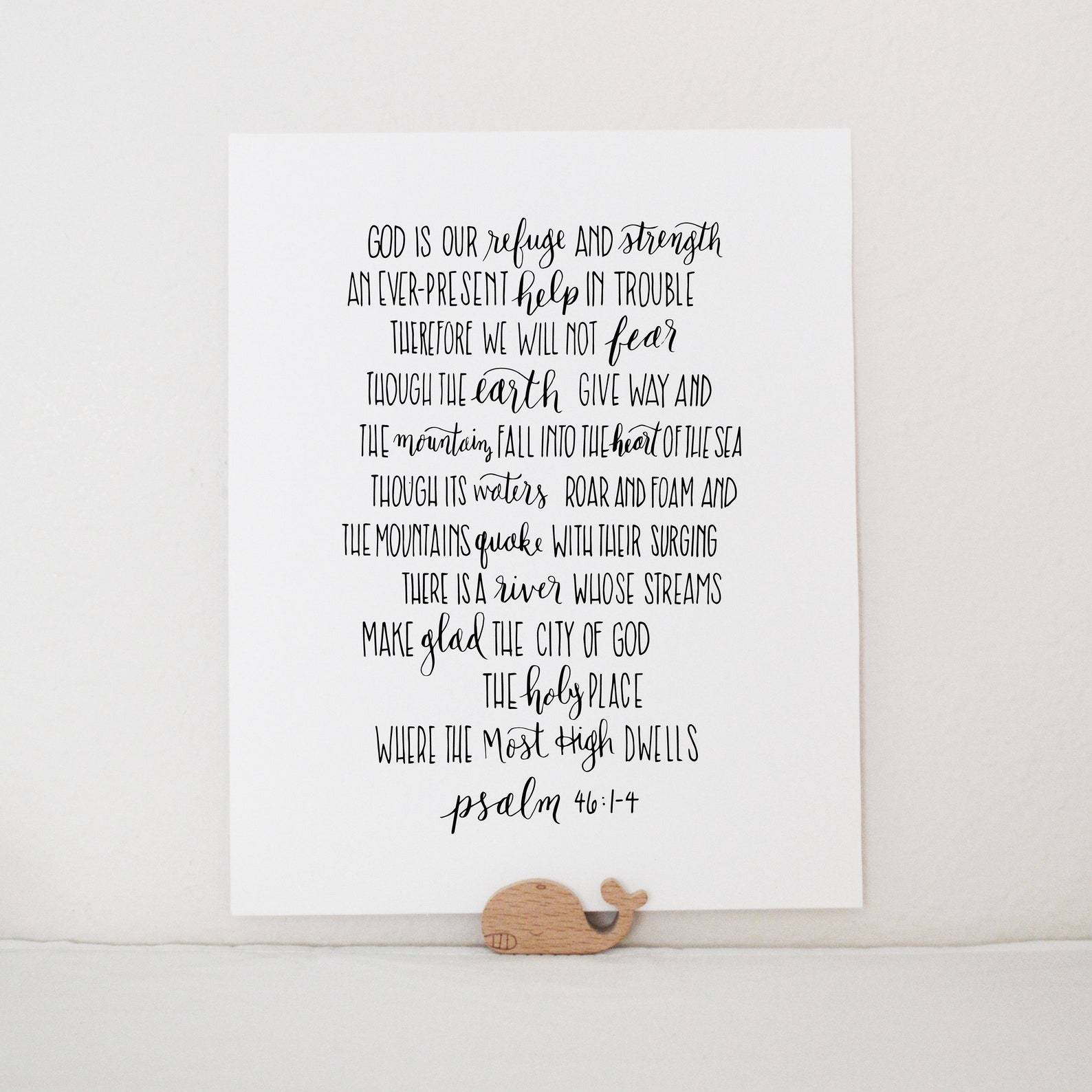 Psalm 46:1-4 Printable Bible Verse Art Print 8x10 Digital Wall - Etsy