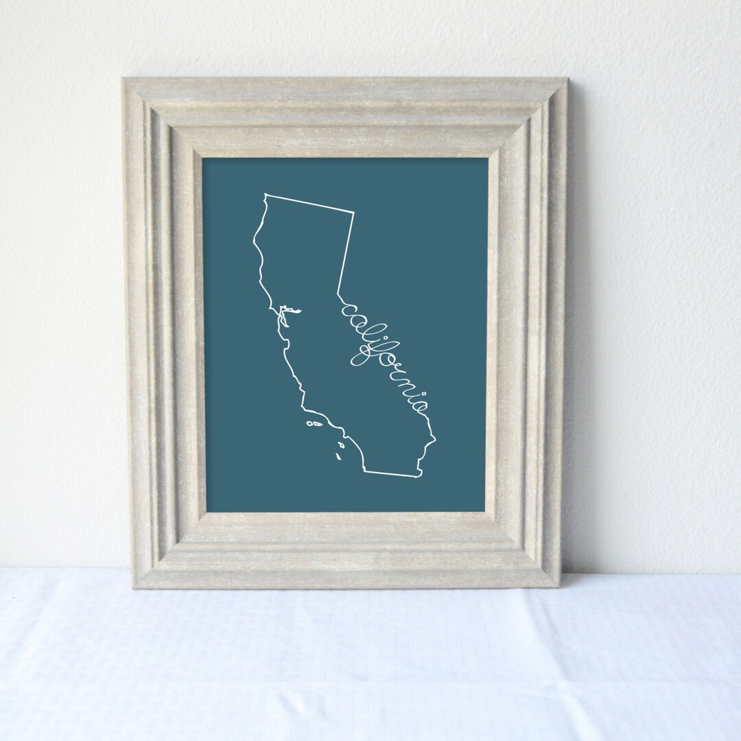 Printable California State Art Print 8x10 Digital Wall Art Gift - Etsy