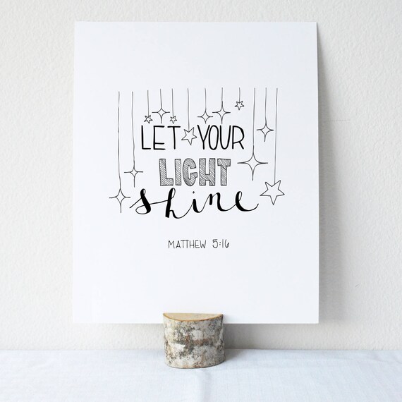 Matthew 5:16 Printable Bible Verse Art Print 8x10 Digital Wall | Etsy