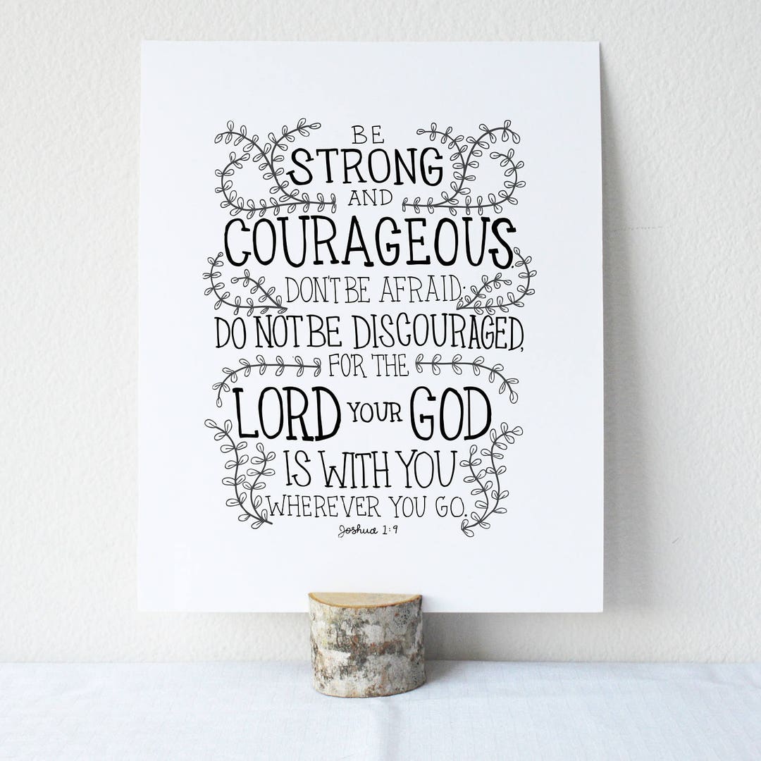 Joshua 1:9 Printable Bible Verse Art Print 8x10 Digital Wall Art Gift ...