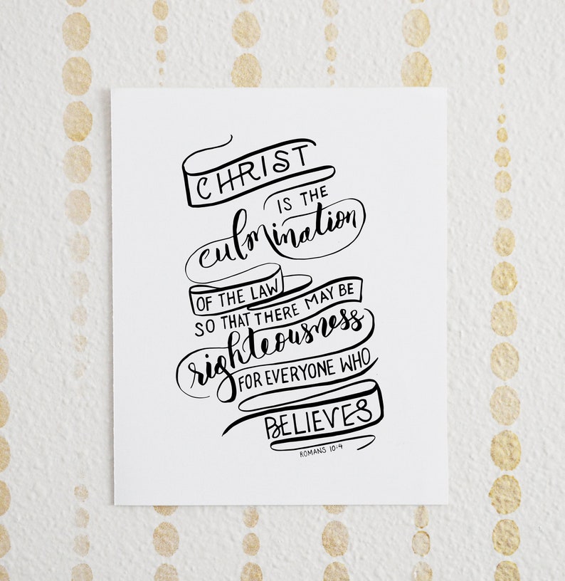 Romans 10:4 Printable Bible Verse Art Print 8x10 Digital Wall | Etsy