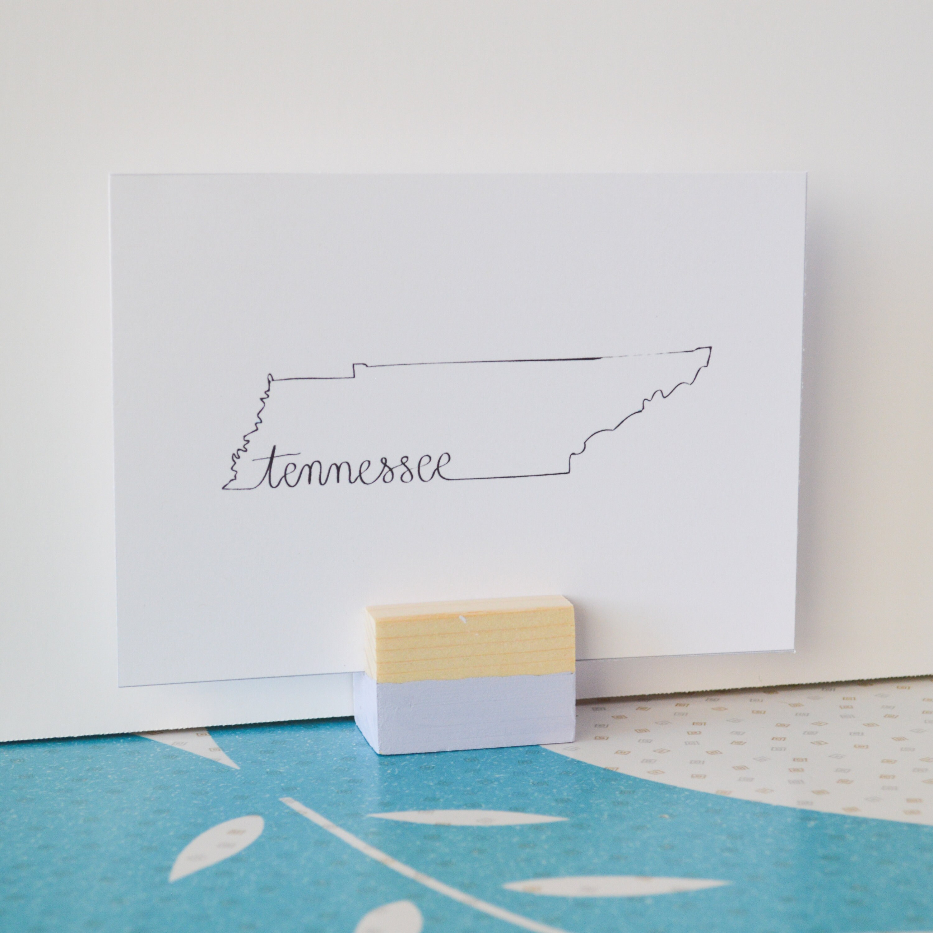 Tennessee Art Print State Outline 5x7 Print in 8x10 White Mat | Etsy