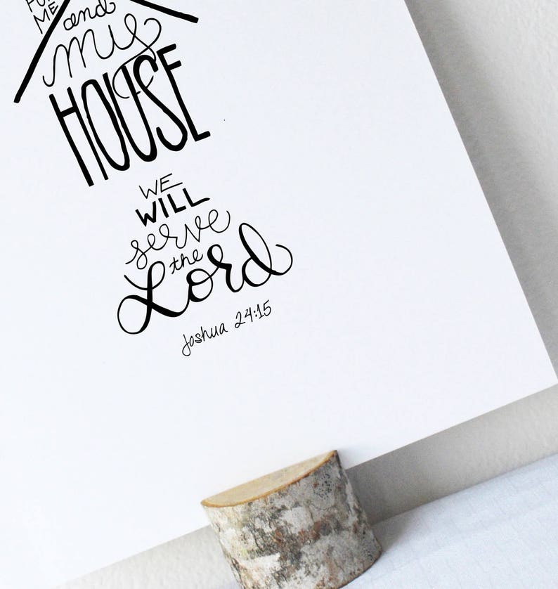 Joshua 24:15 Printable Bible Verse Art Print 8x10 Digital Wall - Etsy