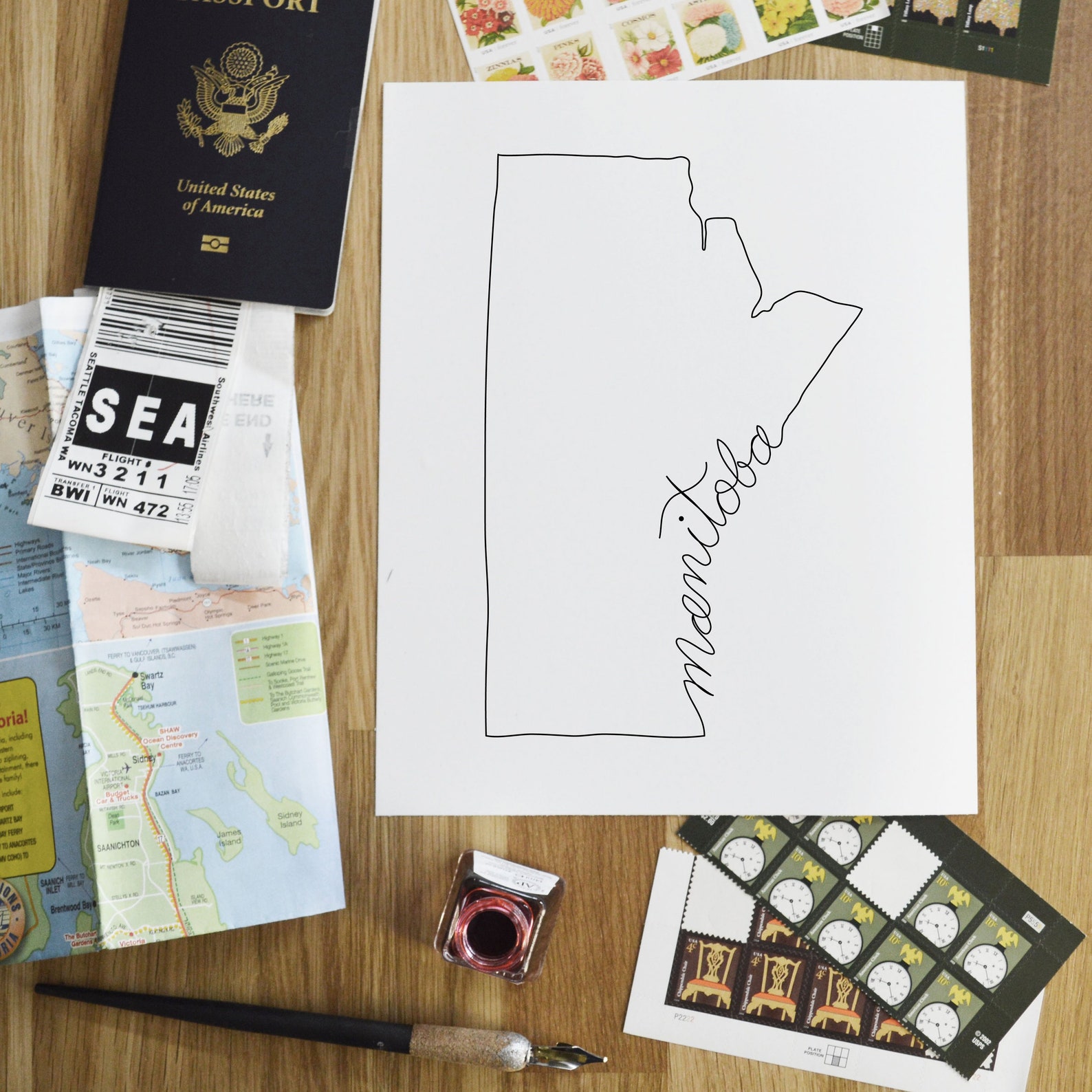 Printable Manitoba Canada Art Print 8x10 Travel Country - Etsy