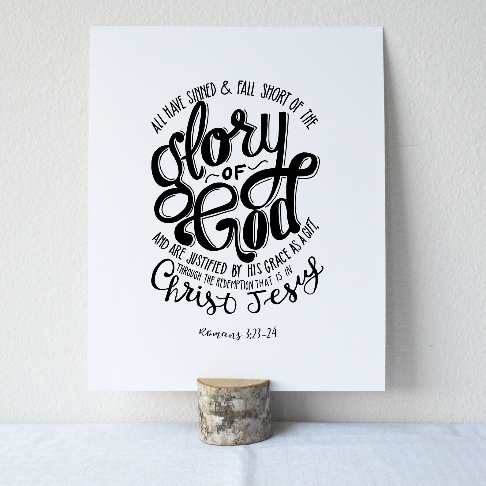 Romans 3:23-24 Printable Bible Verse Art Print 8x10 Digital | Etsy