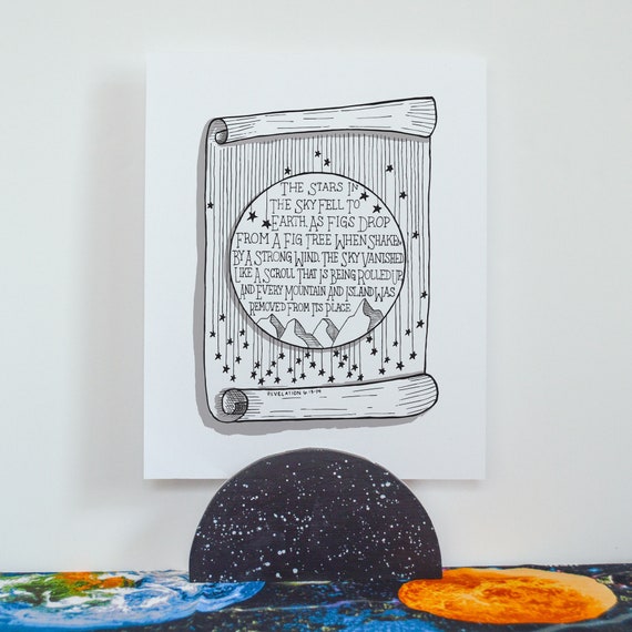 Revelation 6:13-14 Printable Art Print Bible Verse Scripture | Etsy