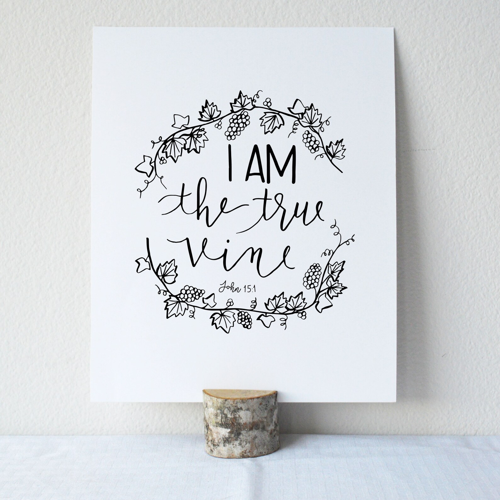 John 15:1 Printable Bible Verse Art Print 8x10 Digital Wall - Etsy
