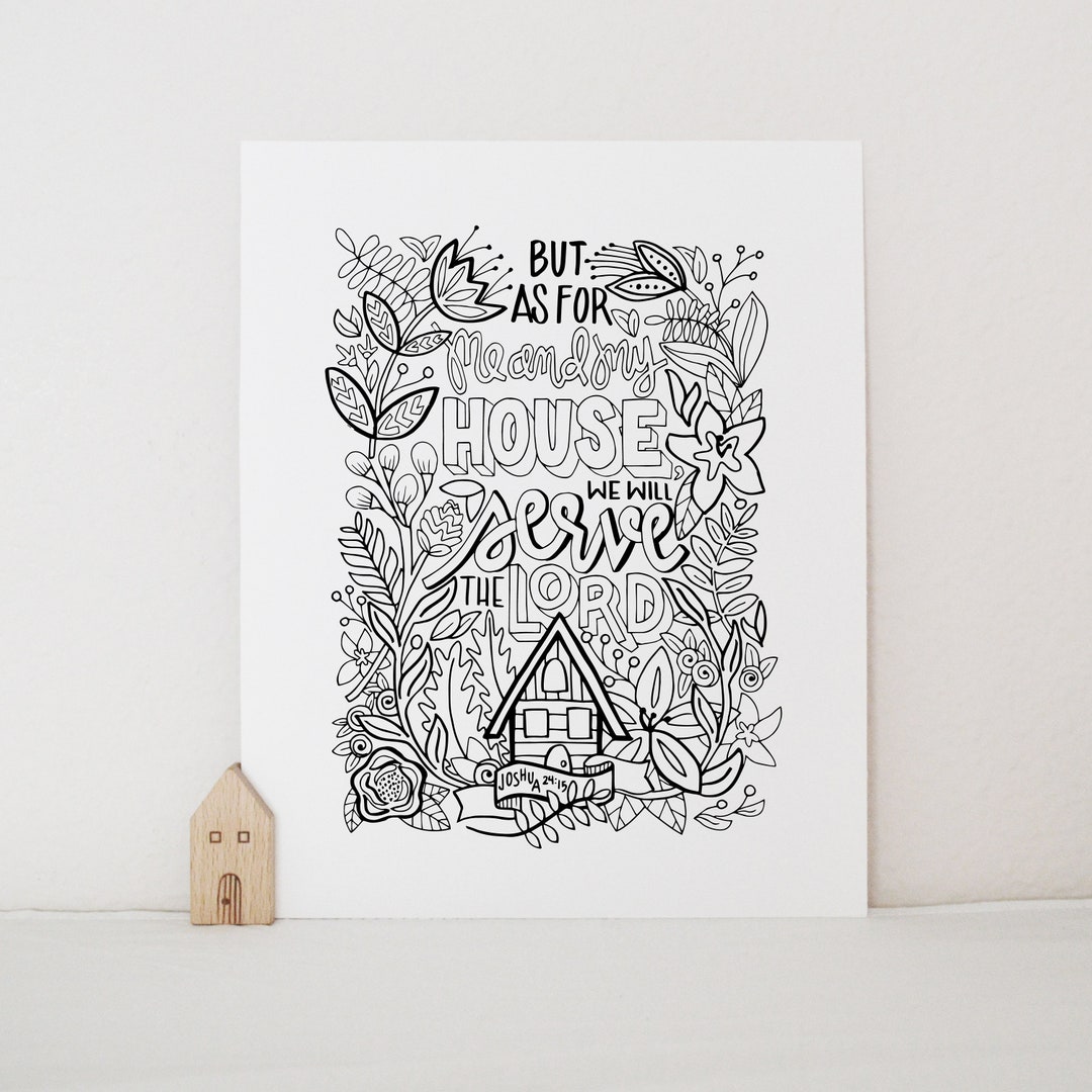 Joshua 24:15 Printable Bible Verse Art Print 8x10 Digital Wall Art Gift ...