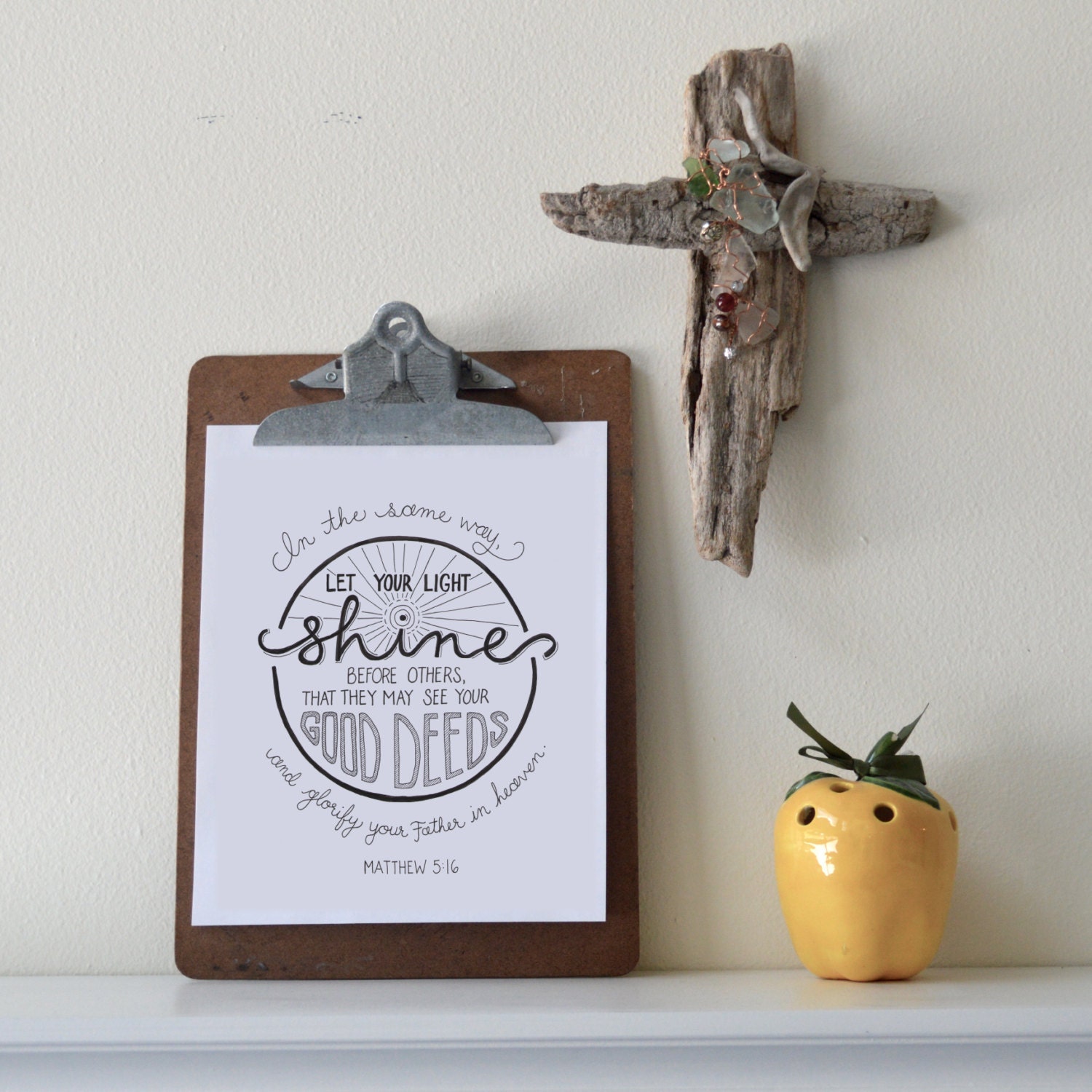 Matthew 5:16 Printable Bible Verse Art Print 8x10 Digital Wall | Etsy