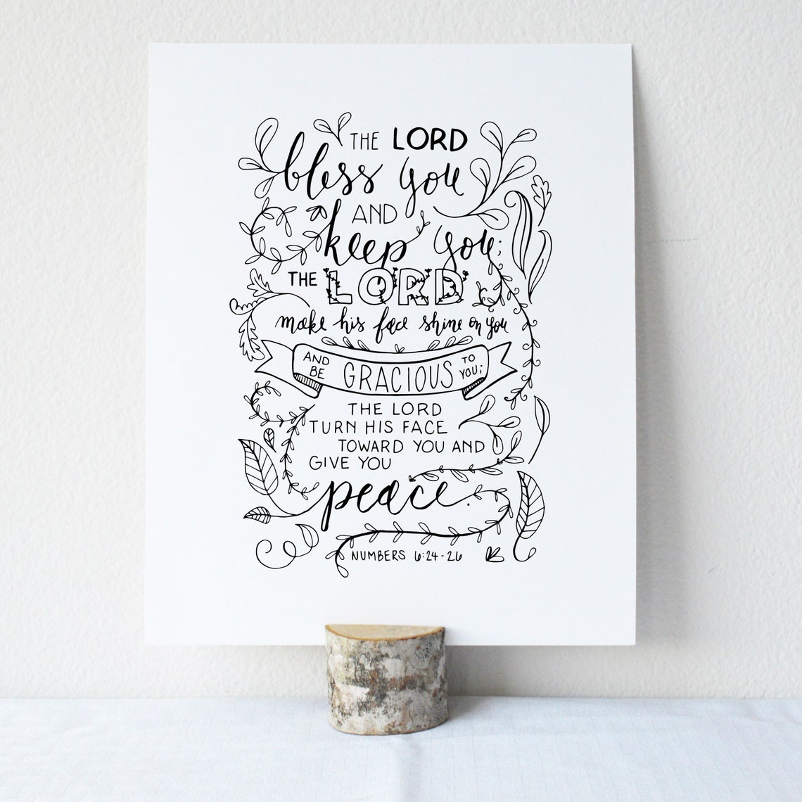 Numbers 6:24-26 Blessing Printable Bible Verse Art Print 8x10 | Etsy