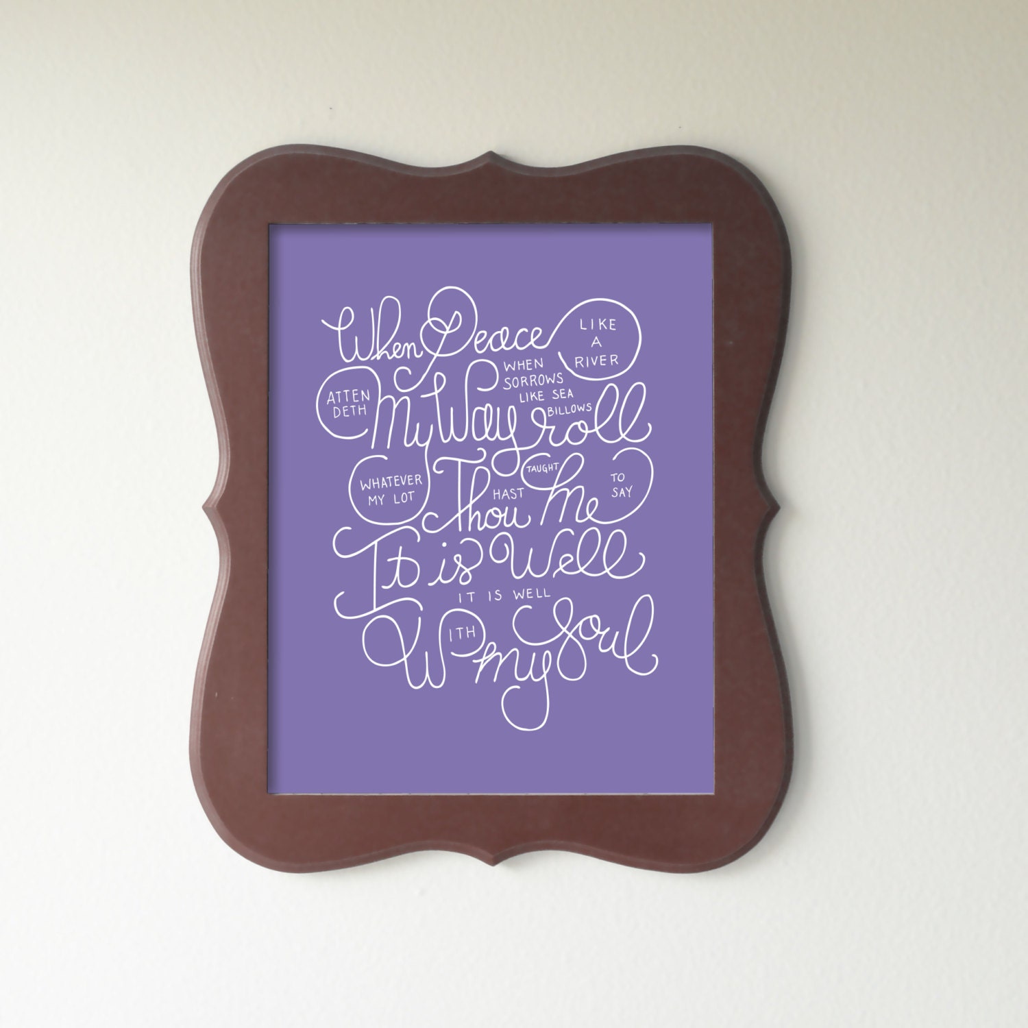 It is Well With My Soul Printable Bible Verse Art Print 8x10 | Etsy