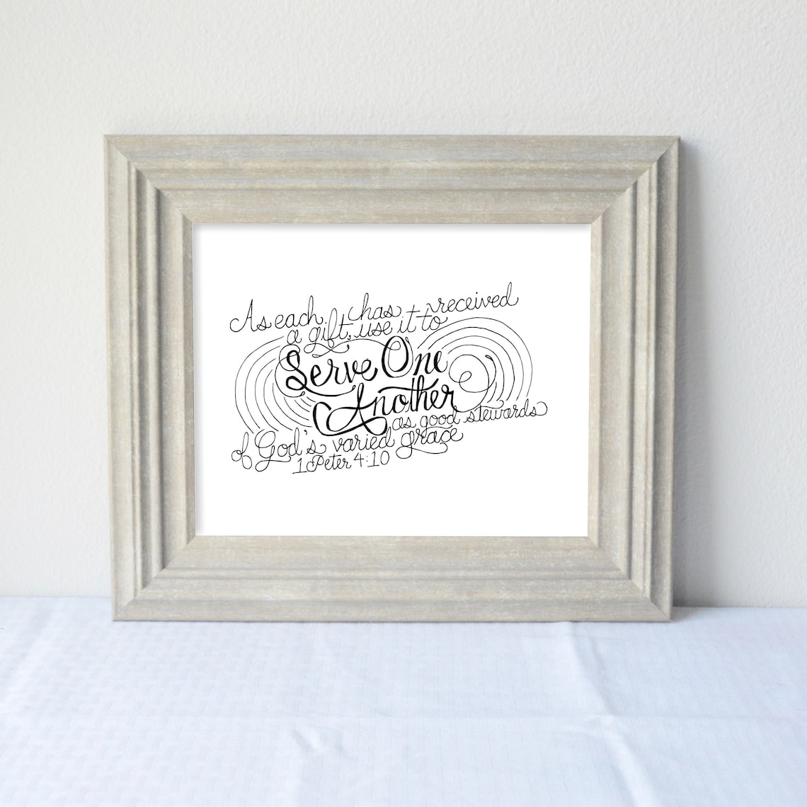 1 Peter 4:10 Printable Bible Verse Art Print 8x10 Digital Wall - Etsy