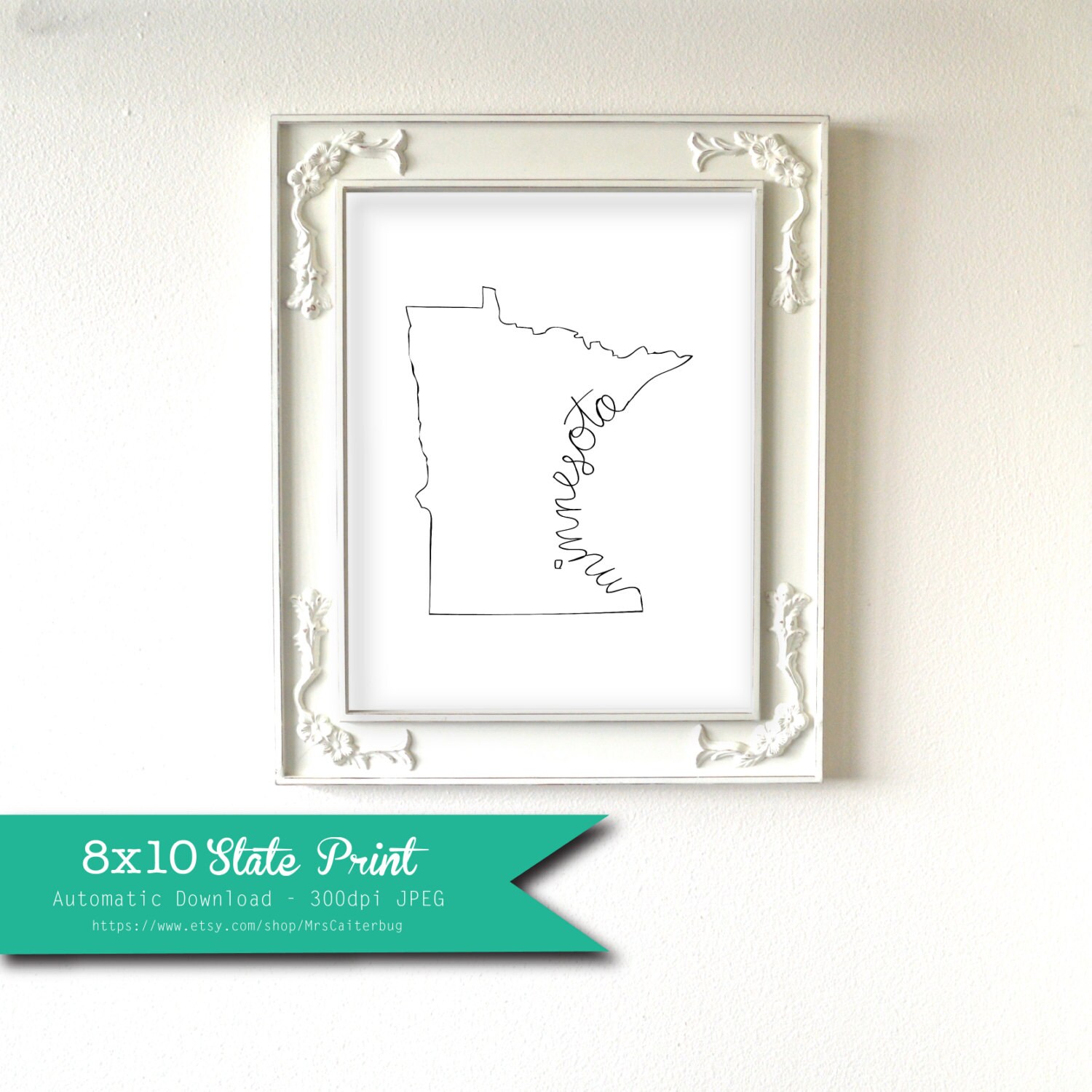 Printable Minnesota State Art Print 8x10 Digital Wall Art Gift - Etsy