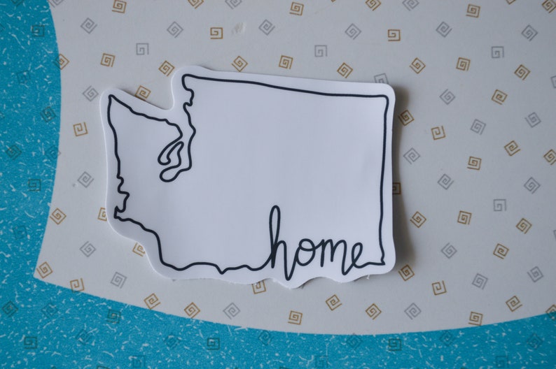 Washington State Home Sticker Pacific Northwest PNW Vinyl | Etsy