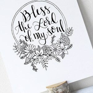 Psalm 103:1 Printable Bible Verse Art Print 8x10 Digital Wall Art Gift ...