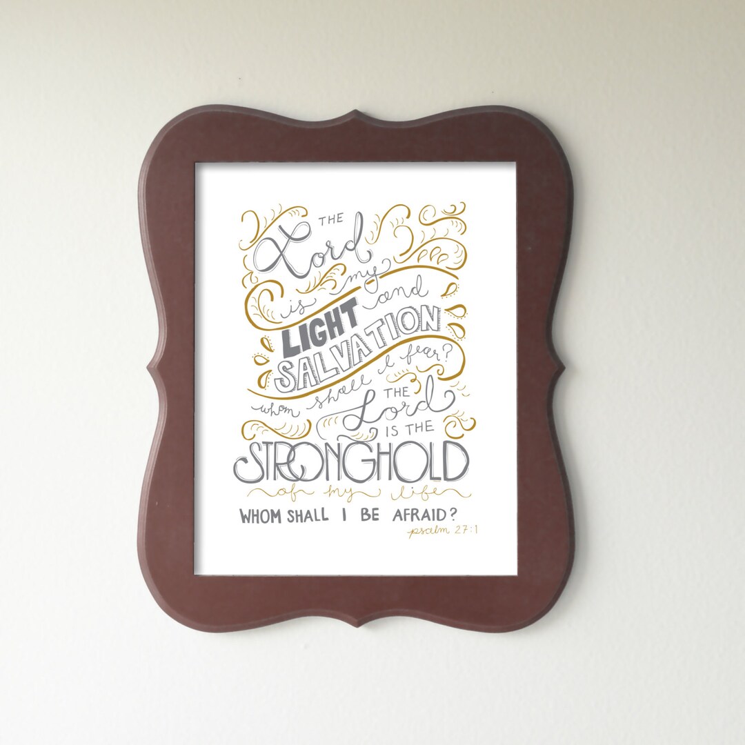 Psalm 27:1 Printable Bible Verse Art Print 8x10 Digital Wall - Etsy