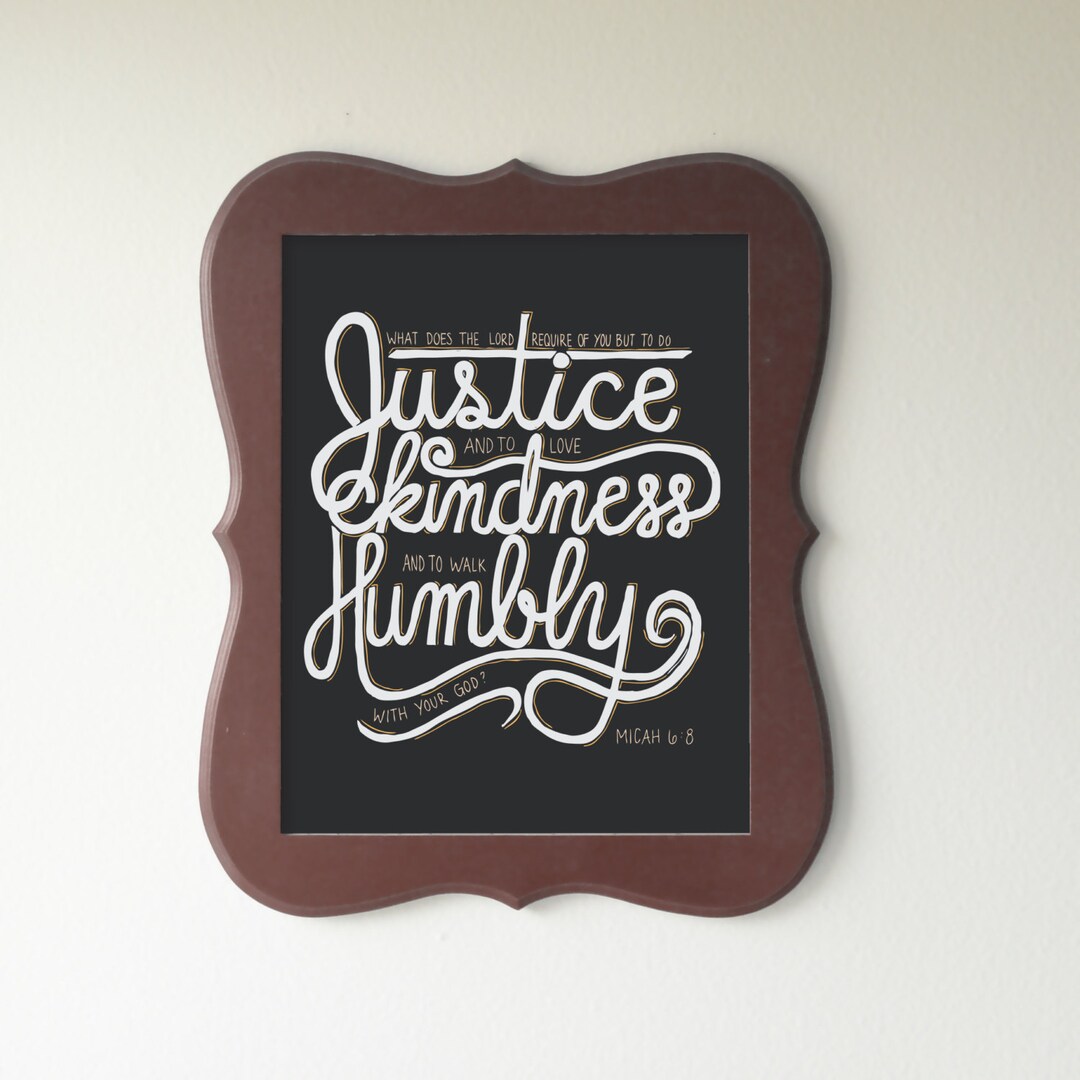 Micah 6:8 Printable Bible Verse Art Print 8x10 Digital Wall Art Gift - Etsy