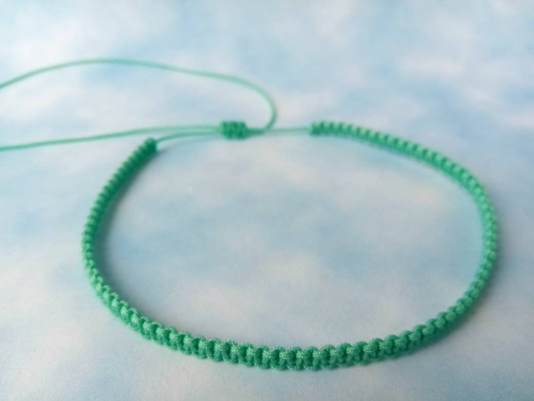 Custom String Ankle Bracelet Adjustable Bracelet Anklet String | Etsy