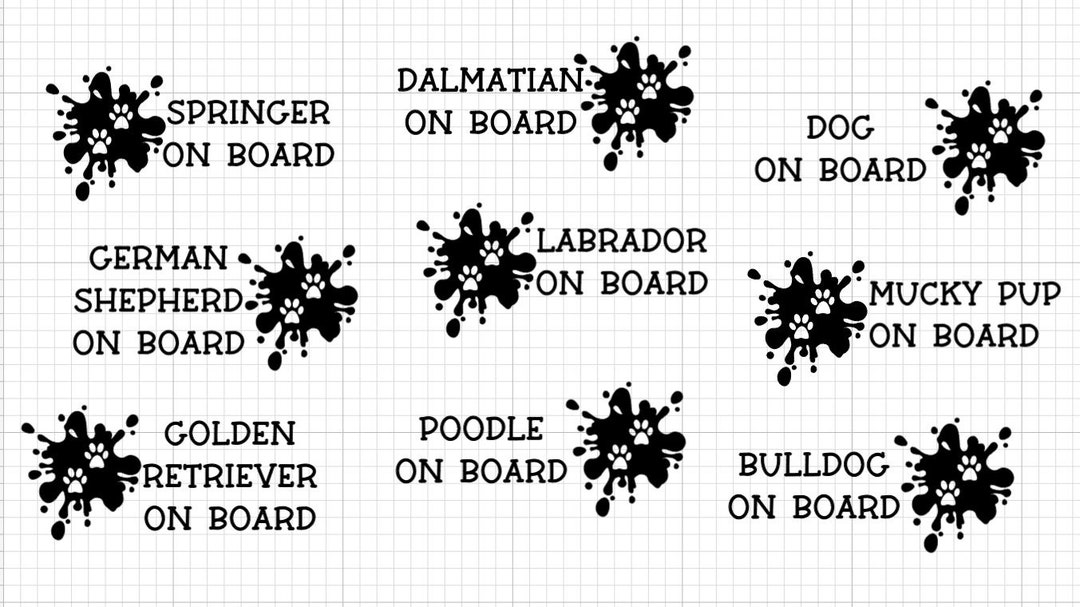 Dog Breed Car Sticker / Window Decal - Etsy
