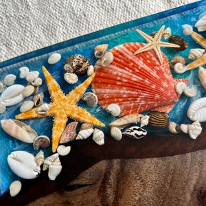 Innovative Handmade Wood and Resin Cutting/serving Board, Sea Life ...
