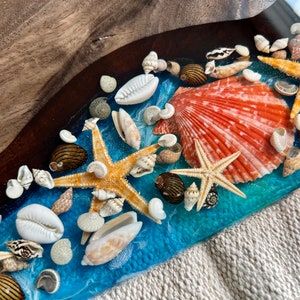 Innovative Handmade Wood and Resin Cutting/serving Board, Sea Life ...