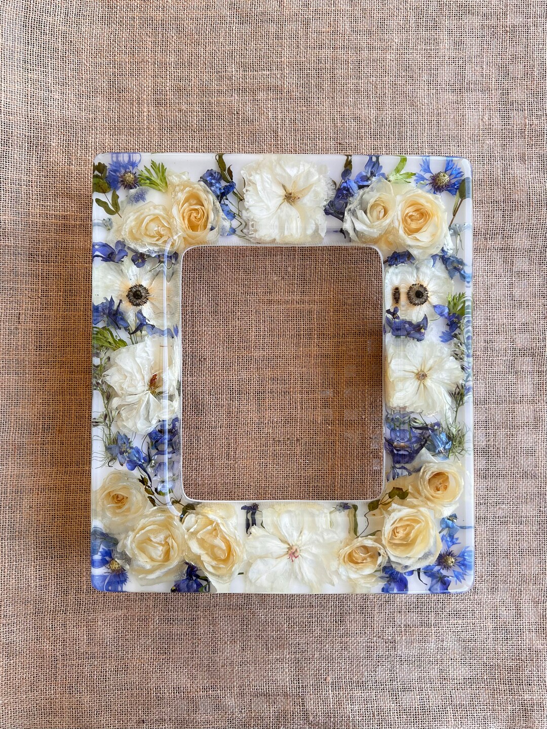 Wedding Flower Preservation Resin Frame: Custom Floral Keepsake Small ...