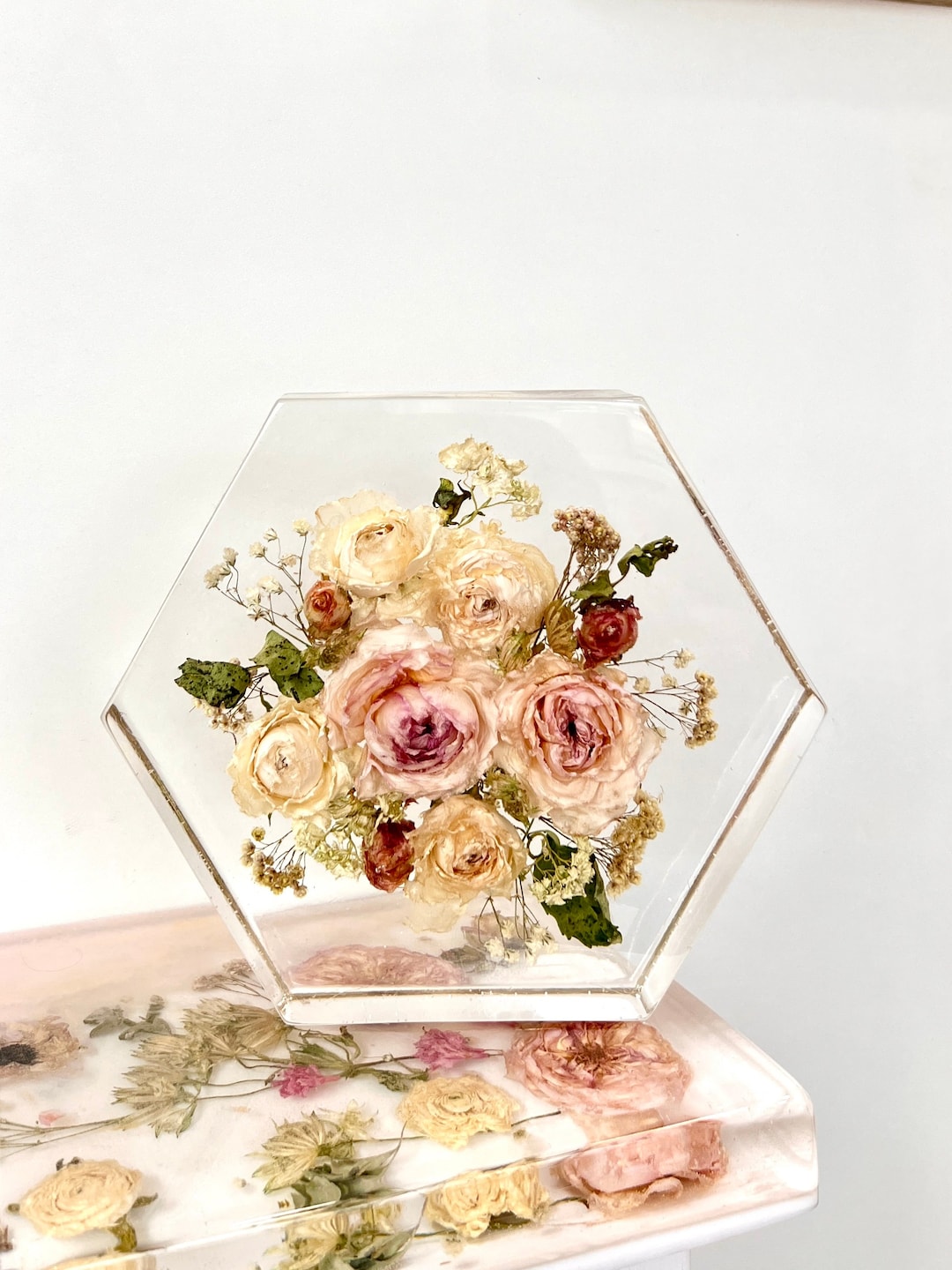 Wedding Bouquet Preservation | Dried Flowers Display Block | Flower ...