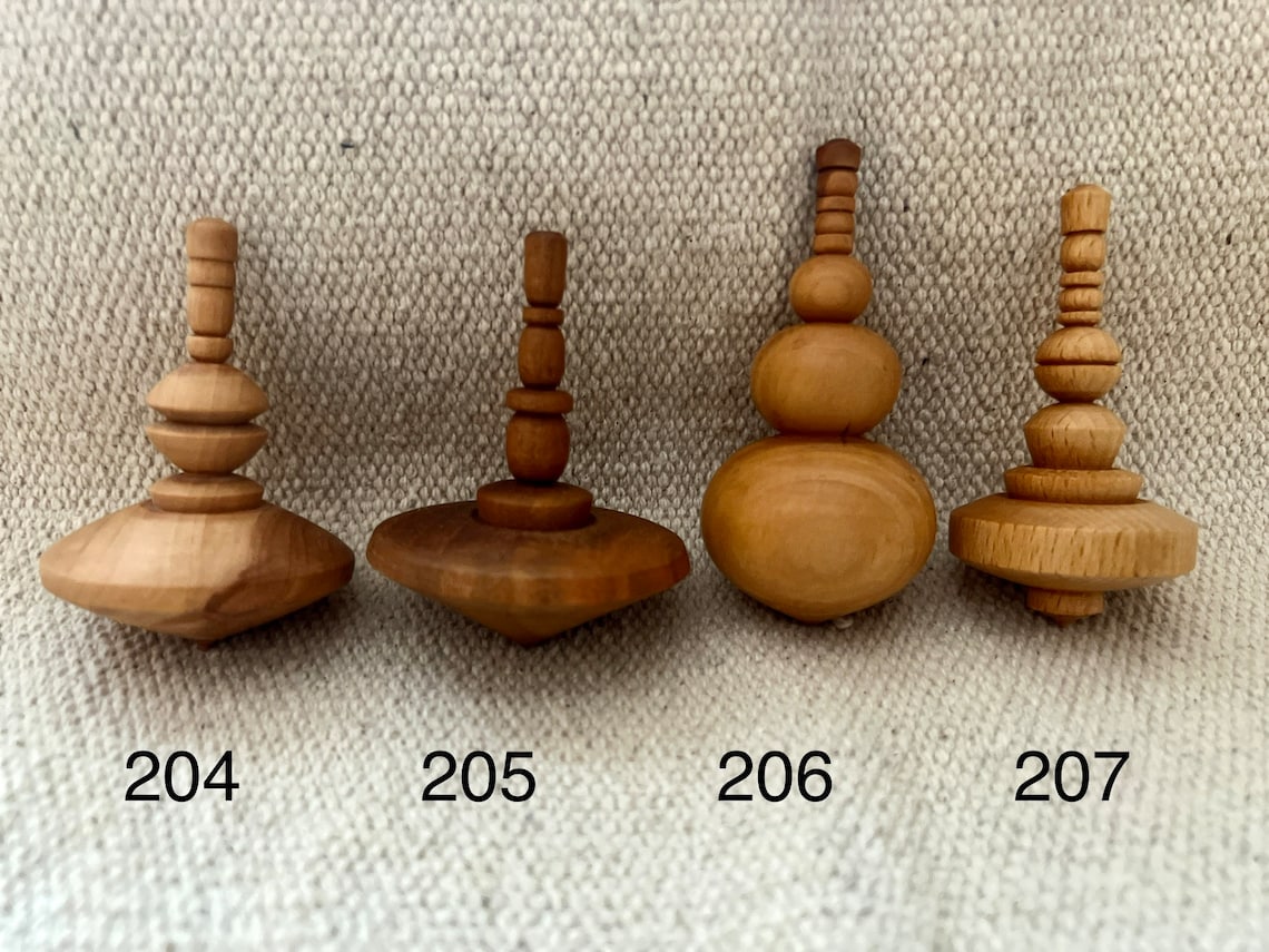 Handmade Wooden Spinning Top Toy - Etsy
