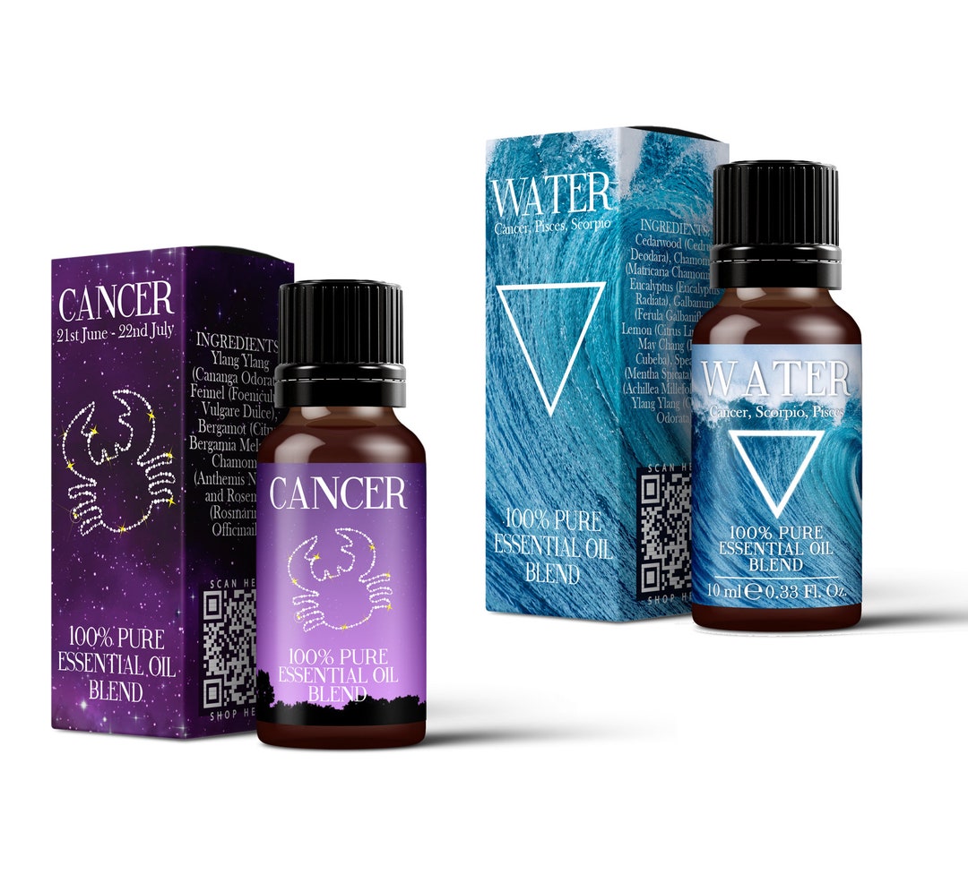 Water Element & Cancer Zodiac Sign Astrology Essential Oil Blend Twin ...