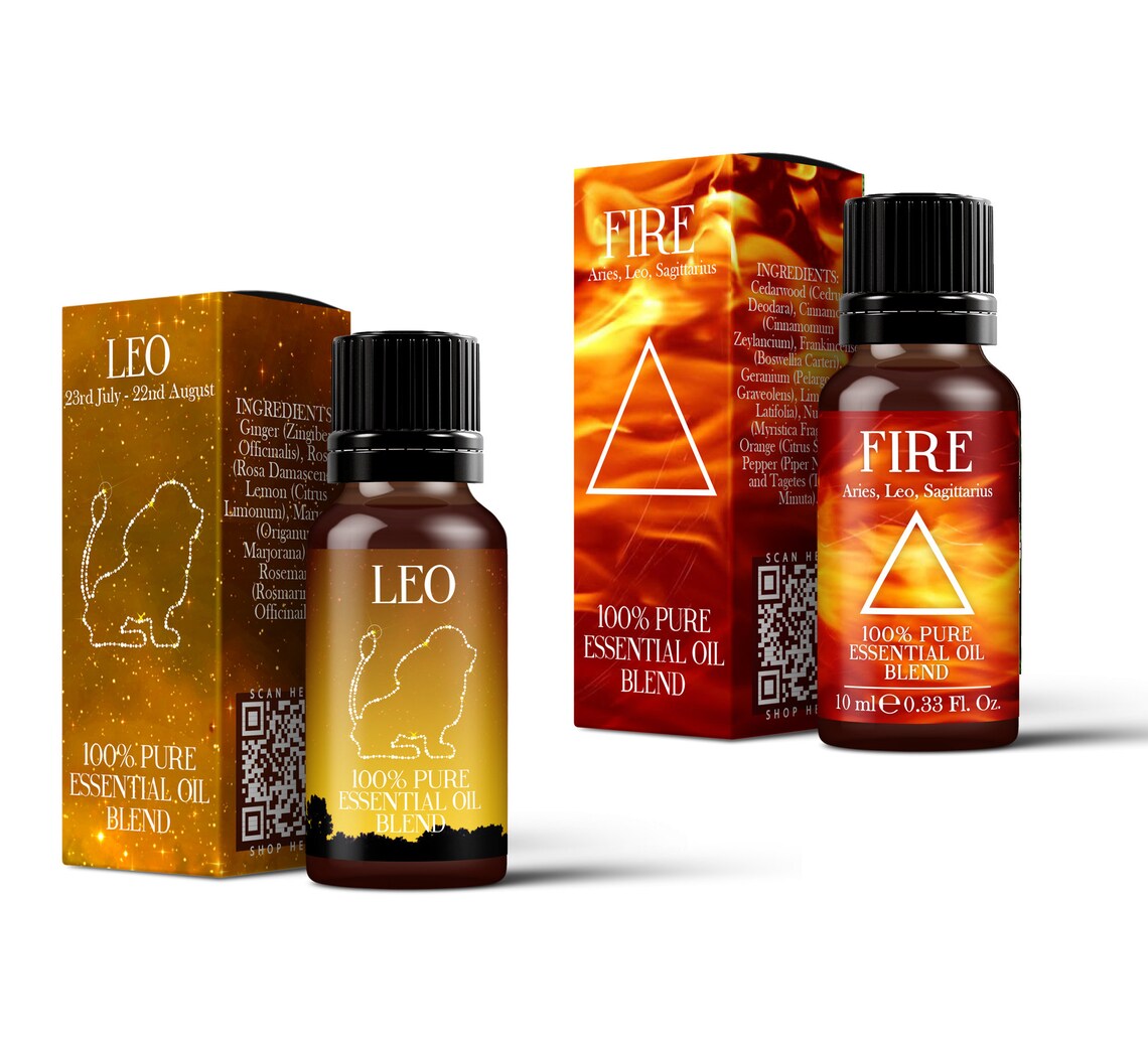 Fire Element & Leo Zodiac Sign Astrology Essential Oil Blend - Etsy