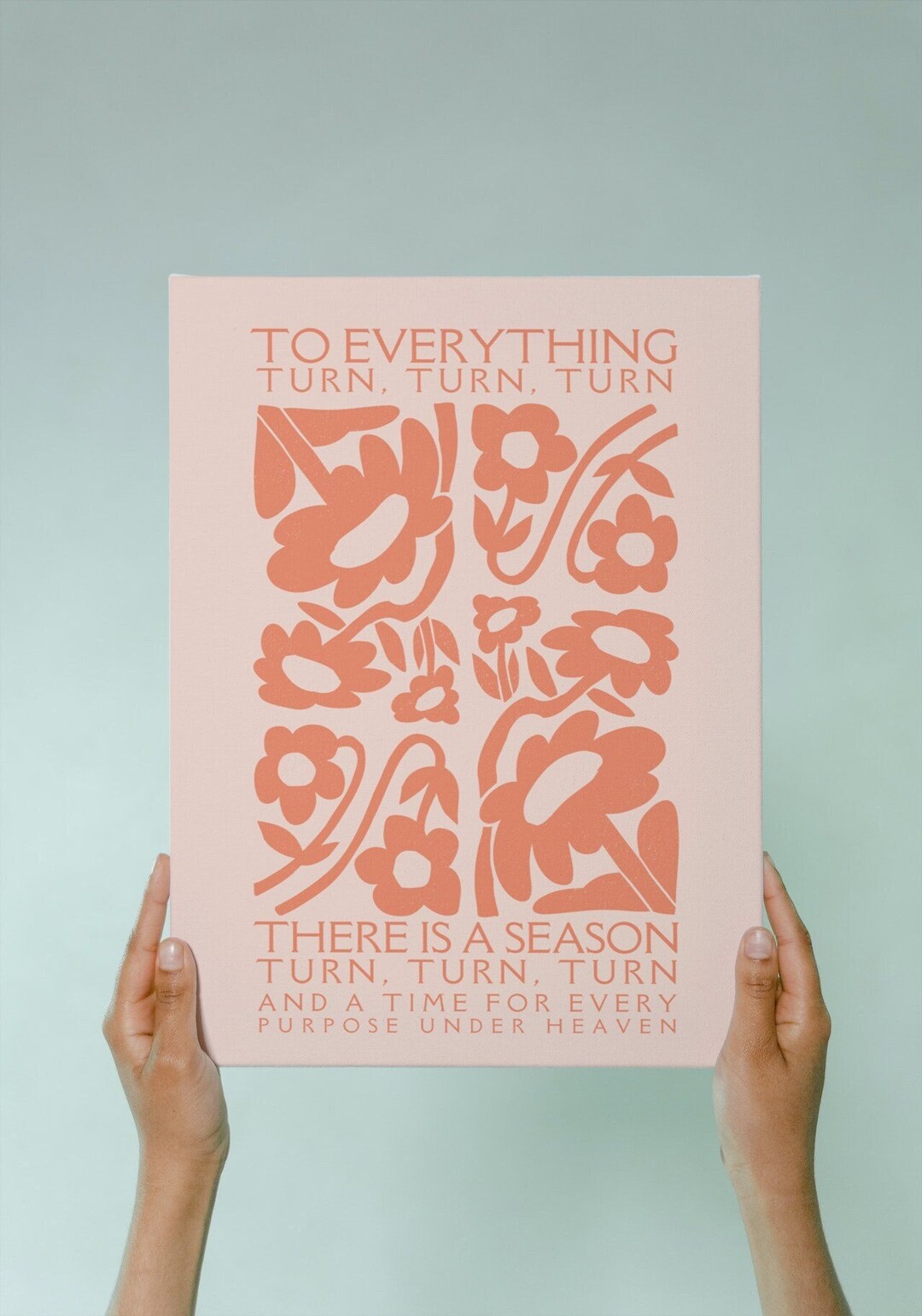 Retro Lyric Turn Turn Turn Poster | Instant Digital Download | Nursery ...