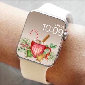 3 Christmas Watch Wallpapers Bundle, Snowman Watch Background ,minimal ...