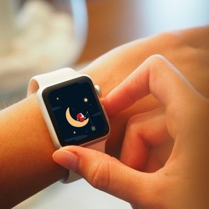Santa Fishing on the Moon Minimal Apple Watch Wallpaper, Santas Fishing ...
