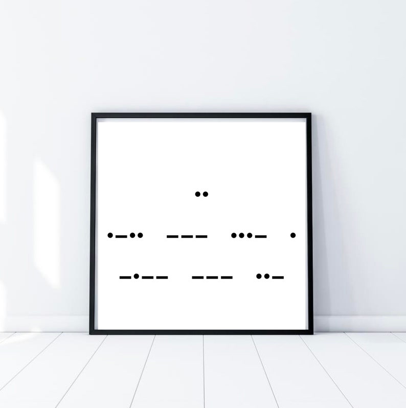 Morse Code I Love You Printable Art Unique Minimalist I Love - Etsy UK