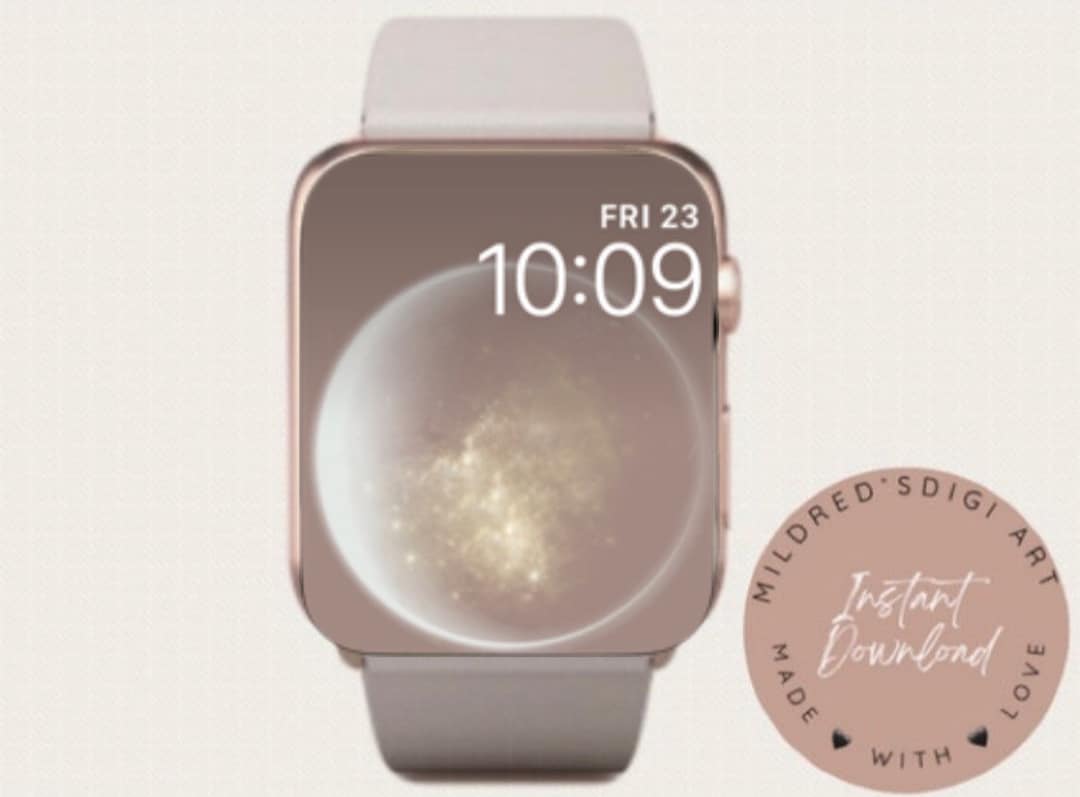 Moon Watch Wallpaper | Beautiful Full Moon Watch Face | Sparkly Moon ...
