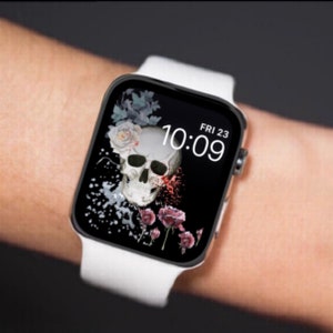 Gothic Watch Face Bundle, Sugar Skull Watch Wallpaper, Vampire Teeth ...