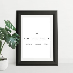 Morse Code I Love You Printable Art, Unique Minimalist I Love You Quote ...