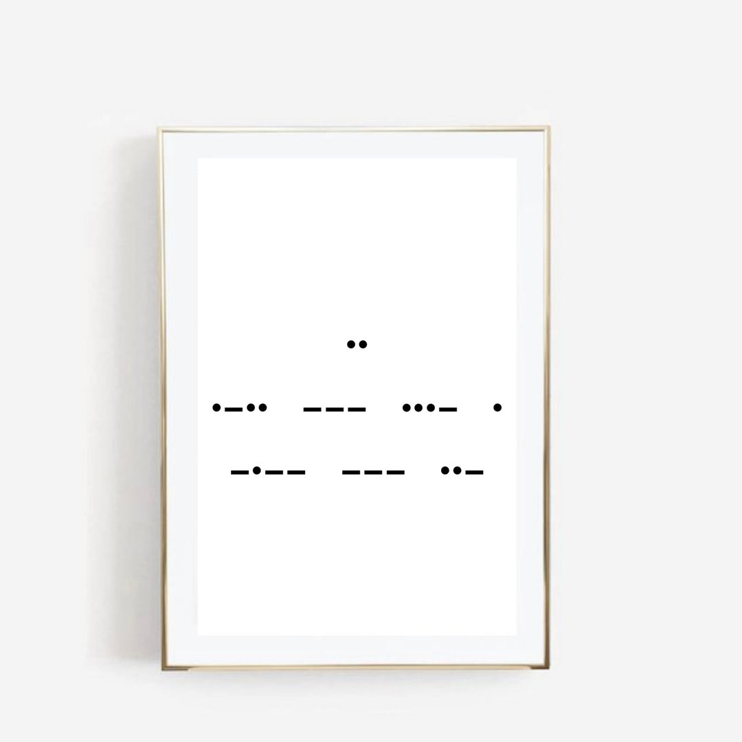 Morse Code I Love You Printable Art, Unique Minimalist I Love You Quote ...
