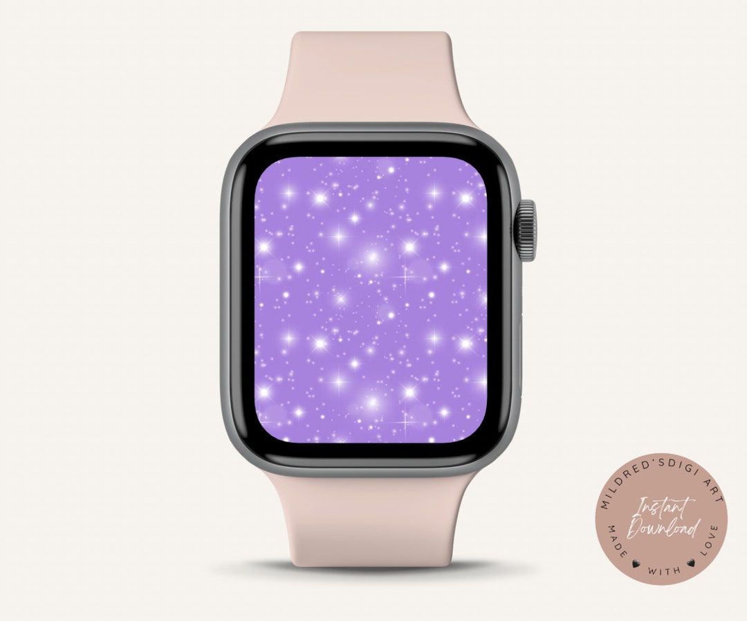 Purple Sparkly Apple Watch Wallpaper, Purple Watch Background , Apple ...